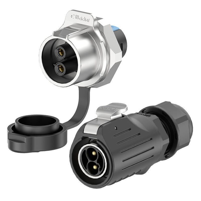 LP20 2 Pin Panel Mount Power Connector Waterproof Aviation Plug ...